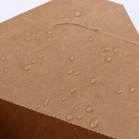 China Custom Logo Printing 337g 18g PE Kraft Paper Lunch Box Take Away Boxes For Food for sale