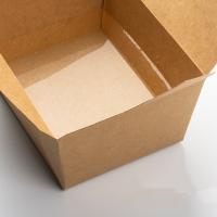 China FDA 2000ml Biodegradable Disposable Tableware 337gsm Lunch Box Paper Food Container for sale