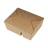China FDA 2000ml Biodegradable Disposable Tableware 337gsm Lunch Box Paper Food Container for sale