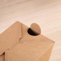 China Biodegradable Food Packaging Boxes Takeway Bento Lunch Box Kraft Paper for sale