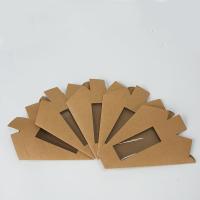 China Brown Kraft Food Paper Cardboard Takeaway Lunch Packaging Sandwich Box With Window for sale