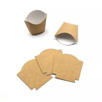 China 220gsm Disposable Pantone Pe Coated Kraft Paper French Fries Potato Chips Box Packaging for sale