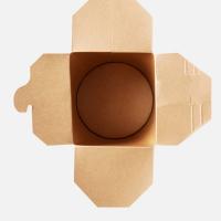 China 250ml Foldable Round Biodegradable Disposable Tableware 8oz 12oz Paper Noodle Box for sale
