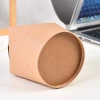 China 250ml Foldable Round Biodegradable Disposable Tableware 8oz 12oz Paper Noodle Box for sale