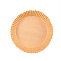 China Oil Proof Silicone Coated Air Fryer Parchment Paper 20cm Round Disposable Baking for sale