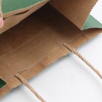China Kraft Biodegradable Disposable Tableware 130g 135g White Gift Bag With Handles for sale