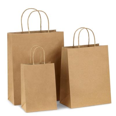 China Kraft Biodegradable Disposable Tableware 130g 135g White Gift Bag With Handles for sale
