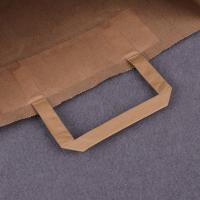 China 250gsm 300gsm Biodegradable Disposable Tableware Brown Paper Bags With Handles for sale