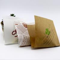 China 13x13cm Grease Proof Double Open Bag 45gsm Paper Sandwich Bags Burger Wrap Pocket for sale