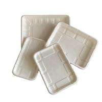 China Fruit Sugarcane Bagasse Pulp Weddings Vegetable Disposable Meat Microwave Safe Tray for sale