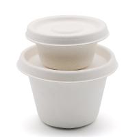 China 1oz 2oz 4oz Paper Soup Disposable Salad Bowls With Lids Portion Cups for sale