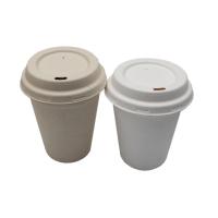 China Milk Pfas Free Biodegradable Bagasse Tableware 8oz Disposable Takeaway Coffee Cups for sale