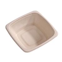 China 16 24 32oz Biodegradable Sugarcane Bagasse Bowl Fruit Salad Containers Box With Cover for sale