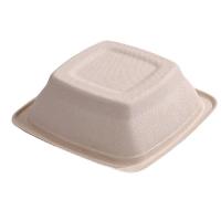 China 16 24 32oz Biodegradable Sugarcane Bagasse Bowl Fruit Salad Containers Box With Cover for sale