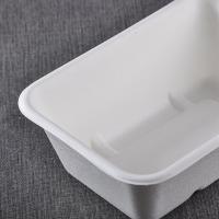 China 450ml 550ml Natural Eco Biodegradable Bagasse Tableware Salad Fast Food To Go Containers for sale