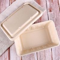 China 450ml 550ml Natural Eco Biodegradable Bagasse Tableware Salad Fast Food To Go Containers for sale