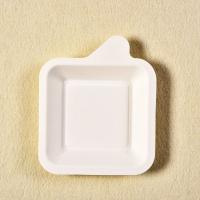 China 7g Mini Sugarcane Biodegradable Bagasse Tableware Paper Pulp Dessert Food Tray For Party for sale