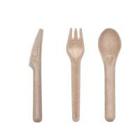 China Biodegradable Bagasse Eco Friendly Disposable Cutlery 141.7mm Compostable Forks And Spoons for sale