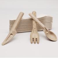 China Biodegradable Bagasse Eco Friendly Disposable Cutlery 141.7mm Compostable Forks And Spoons for sale