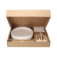 China 40 People Beach Camping Compostable Party Tableware Hotel Tableware Set for sale
