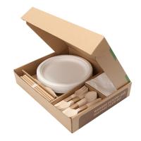 China 40 People Beach Camping Compostable Party Tableware Hotel Tableware Set for sale