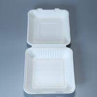 China 800ml Takeaway Containers Microwave Safe Bagasse Clamshell Birthday Party Disposable Plates for sale