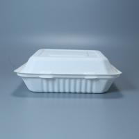 China 800ml Takeaway Containers Microwave Safe Bagasse Clamshell Birthday Party Disposable Plates for sale