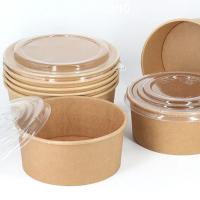 China 42oz 1300ml Round Biodegradable Disposable Tableware Large Disposable Bowls For Hot Soup for sale