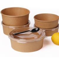 China 42oz 1300ml Round Biodegradable Disposable Tableware Large Disposable Bowls For Hot Soup for sale