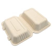 China 600ml 1000ml Dinnerware Compostable Party Tableware Bagasse Pulp Lunch Bento Box for sale