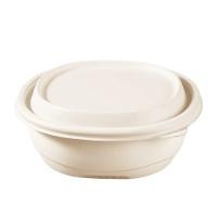 China 800ml 1050ml Biodegradable Take Out Containers Cornstarch Fruit Bowl With Lid for sale
