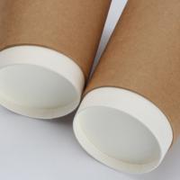 China 10oz 12oz PE Coated Double Wall Paper Cup Disposable Coffee Cups With Lids for sale