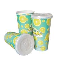 China 22oz 640ml PE PLA Cola Disposable Paper Cups Paper Cold Drink Cups 300gsm for sale