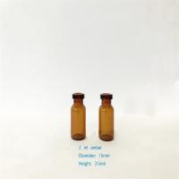 China ISO9001 2ml Transparent Amber Glass Vial Chemical Glass Medicine vials With Butyl Cap for sale