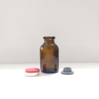 China 20ml Pharmaceutical Cosmetic Moulded Glass Bottle Vial Amber Glass Vial For Injection for sale