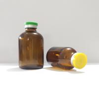 China Pharmaceutical 30mm Amber Moulded Injection Glass Vials USP TYPE II , III for sale