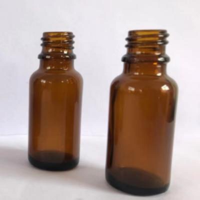 China Hot Stamping Medicine Molded Glass Vial 20ml Amber Essential Oil Glass Dropper Bottle for sale