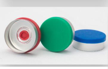 China 20mm Aluminium Plastic Caps With Different Color Custom Logo for sale