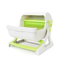 China Semi-Automatic Self-Cleaning Cat Litter Box Odor Control Sifting Litter Box 100-240V for sale