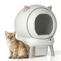 China Smart Self-Cleaning Cat Litter Box 65L APP Control Odor Lock Pet Safe OEM for US EU for sale