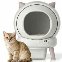 China Smart Self-Cleaning Cat Litter Box 65L APP Control Odor Lock Pet Safe OEM for US EU for sale