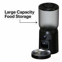 China Smart Pet Feeder with Camera Remote Viewing Portion Control Sealed Hopper OEM ODM Custom Logo Bulk Supply for sale