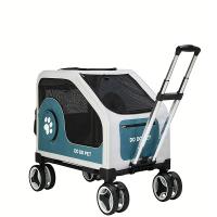 China Terrain Pet Stroller Foldable Detachable Washable Comfortable Multi-Pet Travel Stroller B2B Wholesale for sale