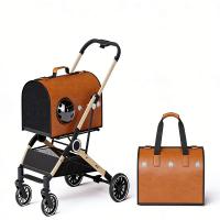 China Collapsible Dog Stroller | Detachable Pet Carrier Stroller|Quiet Pet Stroller for B2B Bulk Purchase for sale