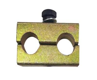 China Excavator Hydraulic Tubing Line Double Tube Clamp Aperture 33mm for sale