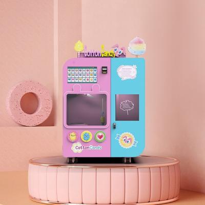 China Multi Flavors Fairy Floss Vending Machine 220V 700W Smart Candy Floss Maker for sale