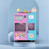 China Multiple Color Fairy Floss Vending Machine Self Service Pink Blue for sale