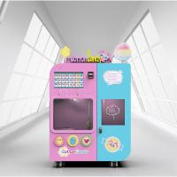China Vertical Automatic Fairy Floss Vending Machine 220V 240V Cotton Candy Vending Machine for sale