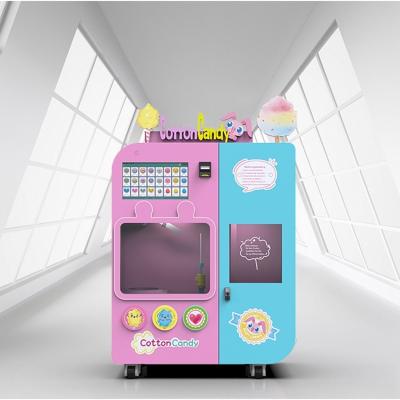 China Vertical Automatic Fairy Floss Vending Machine 220V 240V Cotton Candy Vending Machine for sale