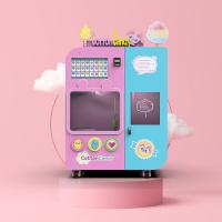 China GPS Unattended Automatic Cotton Candy Vending Machine Flexible Mechanical Arm for sale